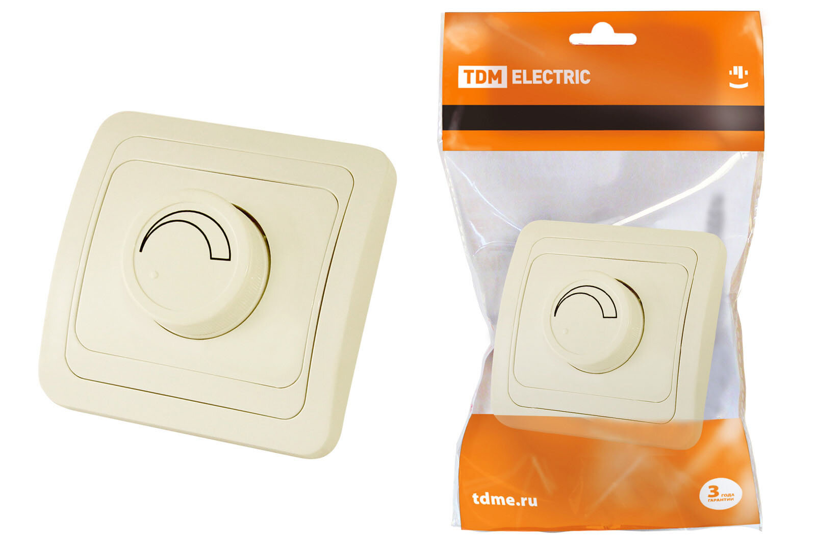 Светорегулятор (RL, 600Вт) поворотный сл. кость Валдай TDM {SQ1804-0116}