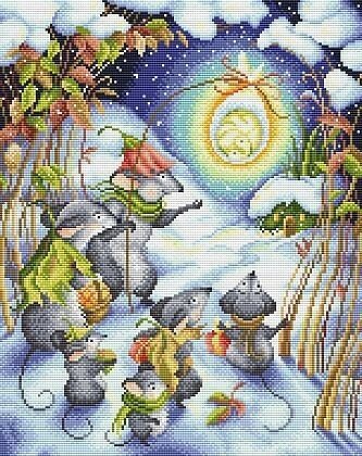 Набор Brilliart #МС-149 Снежная дорога, Алмазная Мозаика, 38 x 48 см