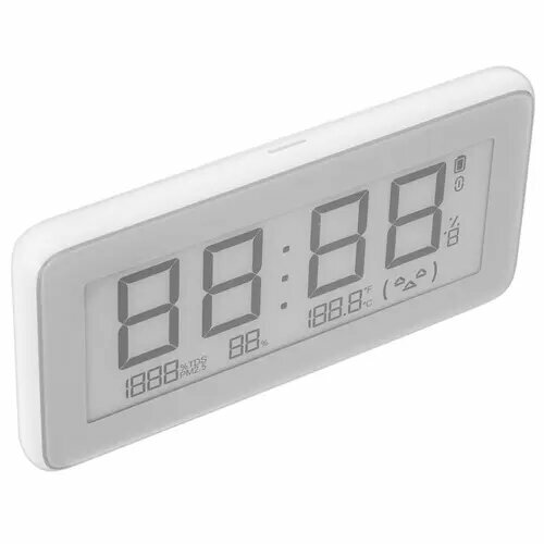 Датчик температуры и влажности Xiaomi Temperature and Humidity Monitor Clock, белый [bhr5435gl]