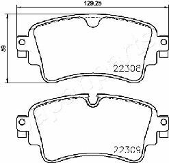 Колодки тормозные дисковые комплект зад Japanparts PP-0911AF