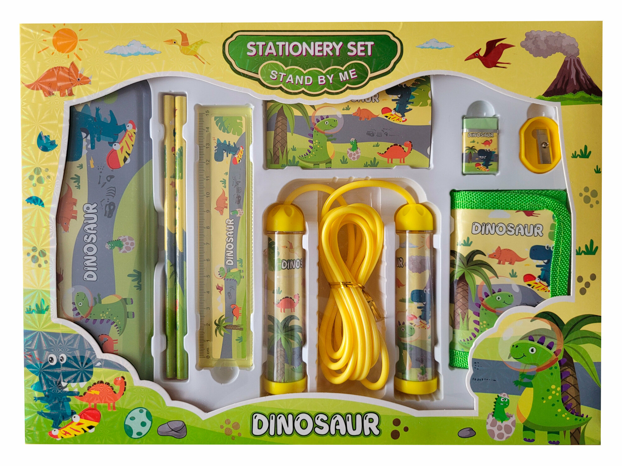 Детский набор Dinosaur для первоклассника + скакалка