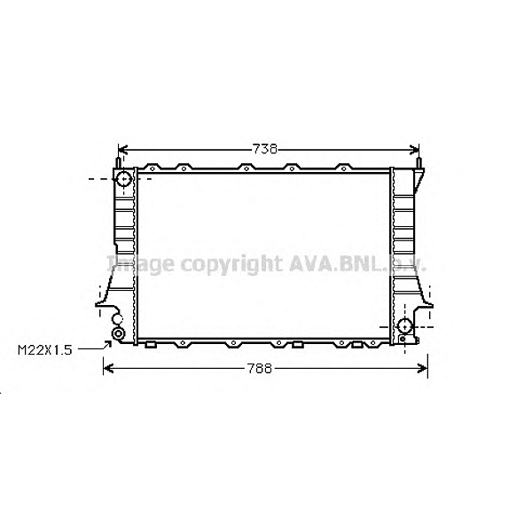 AVA QUALITY COOLING aia2083 (4A0121251L / 4A0121251L4A0121251Q / 4A0121251Q) радиатор охлаждения Audi (Ауди) 100 a6 c4