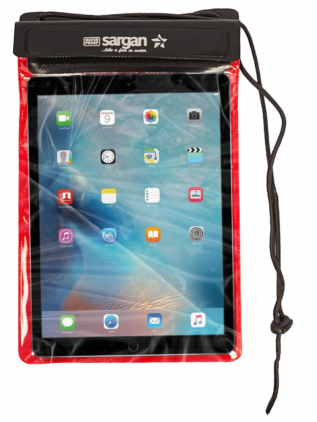 Влагозащитный чехол для планшета 20*25 см Sargan красный