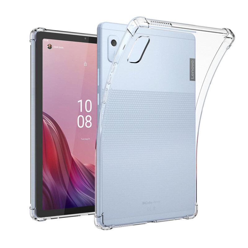 Чехол панель-бампер MyPads Tocco для Lenovo Tab M9 с усиленной защитой углов противоударный, прозрачный