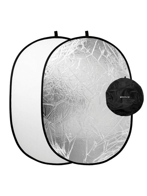 Отражатель Raylab RF-09 2в1 белый/серебро 120x180см