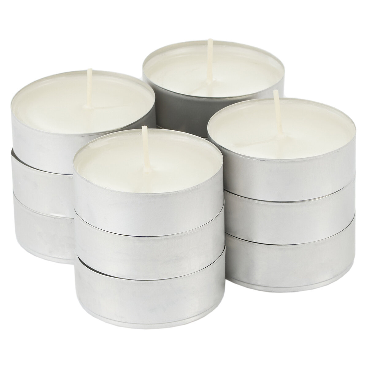 Свечи чайные Gipfel Lotus 51385 5.9х2 см, 12 предметов, белые/серебристые