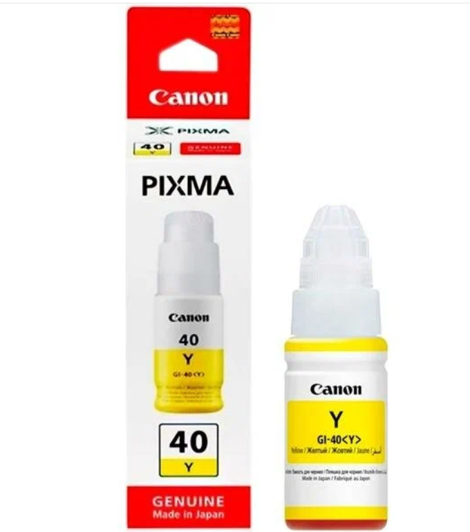 Чернила водорастворимые Canon GI-40 Y желтый (3402C001/3402C004)уценка