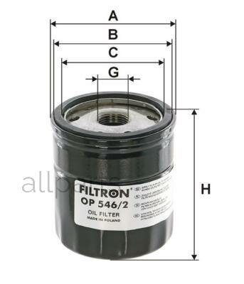 FILTRON OP546/2 Фильтр масляный