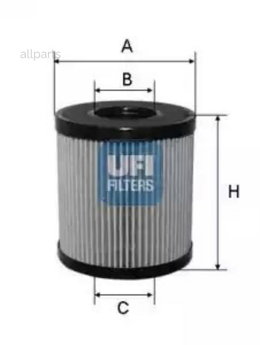 UFI 2506000 Фильтр Масляный картридж CITRO? N FORD LANCIA LAND ROVER MINI MITSUBISHI PEUGEOT VOLVO