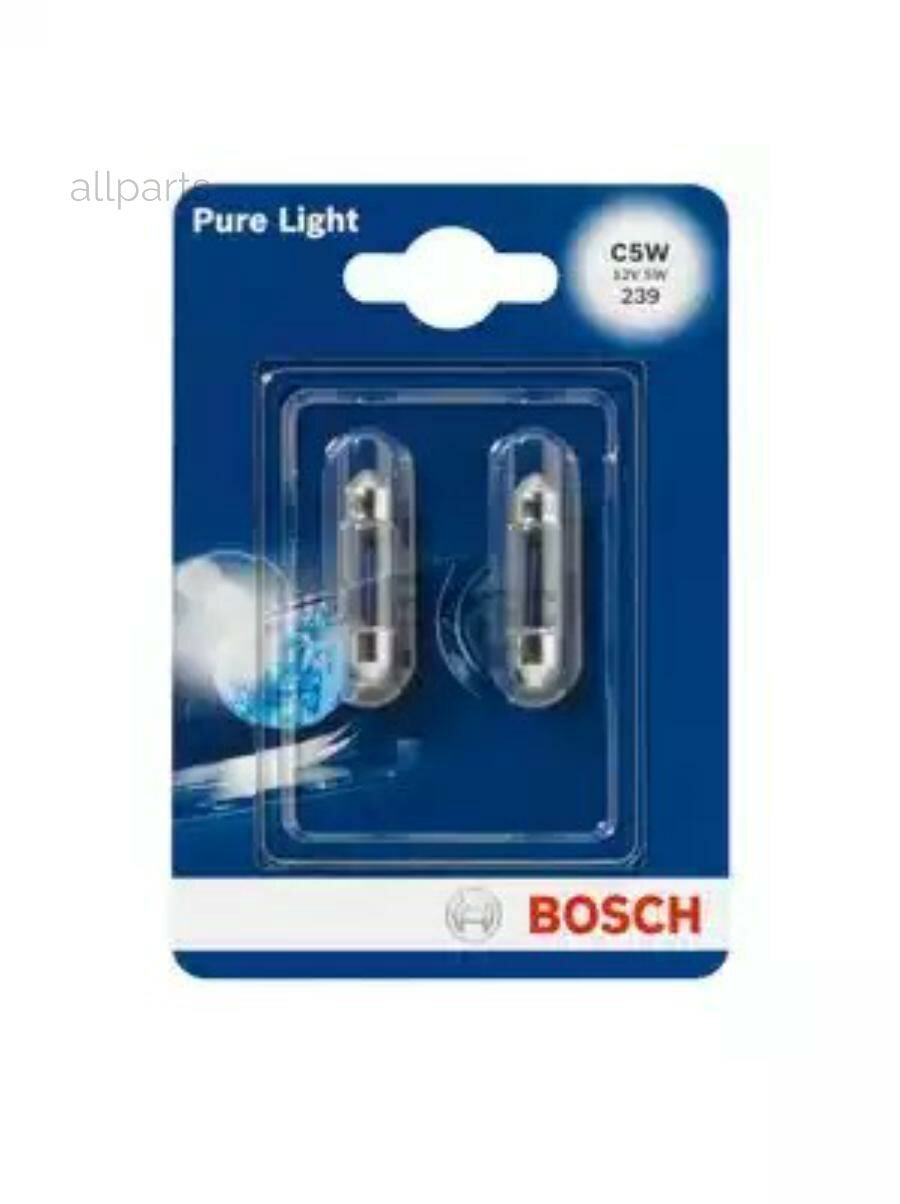 BOSCH 1 987 301 004 Лампа 12V C5W 5W BOSCH 2 шт. блистер 1 987 301 004