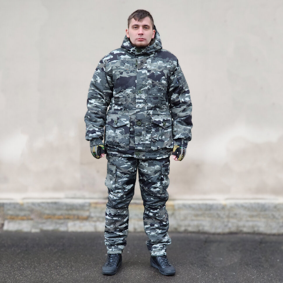 Костюм камуфляжный зимний, рип-стоп, 44-46/170-172 (44-46/170-172)