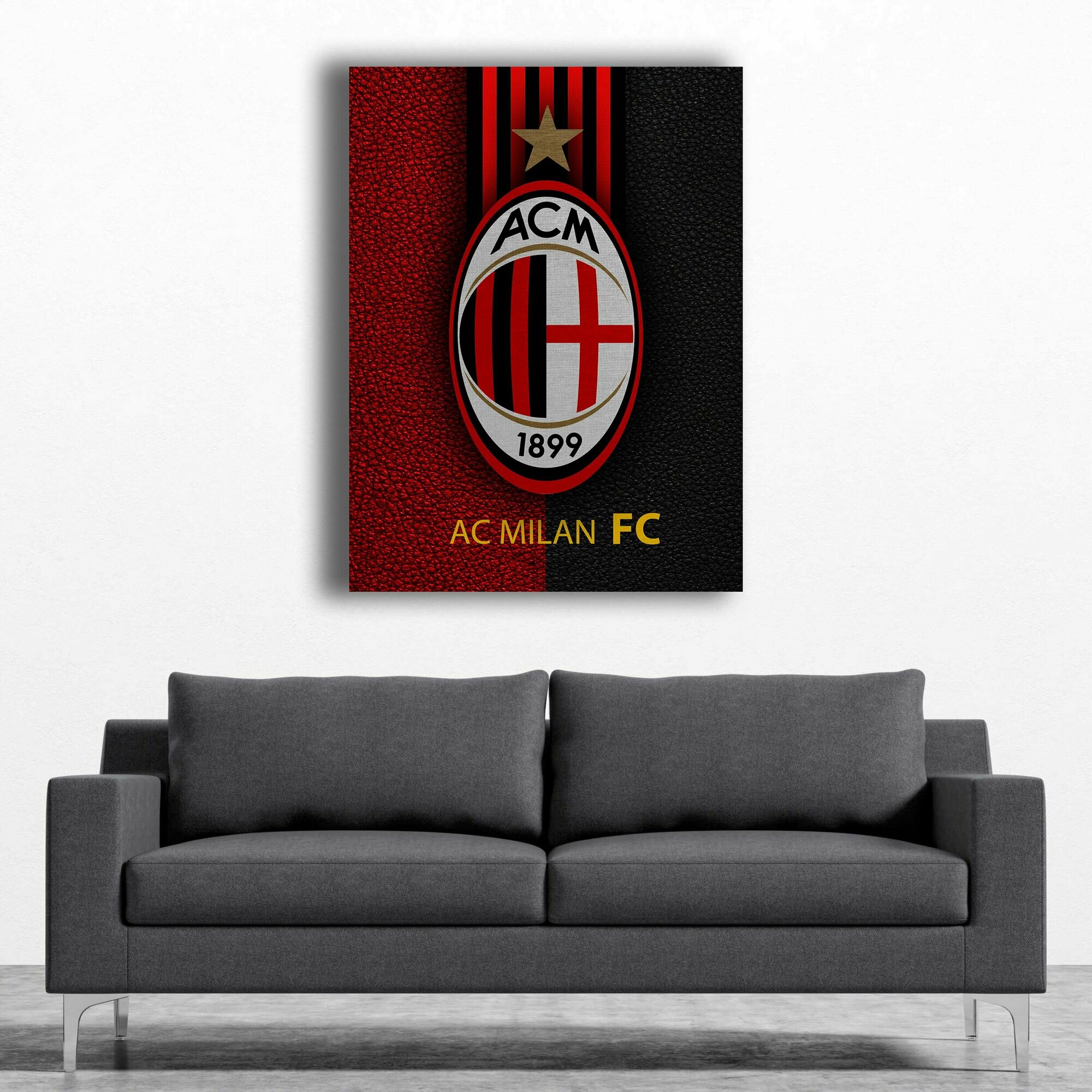 Интерьерная картина на холсте ФК Милан 30*40