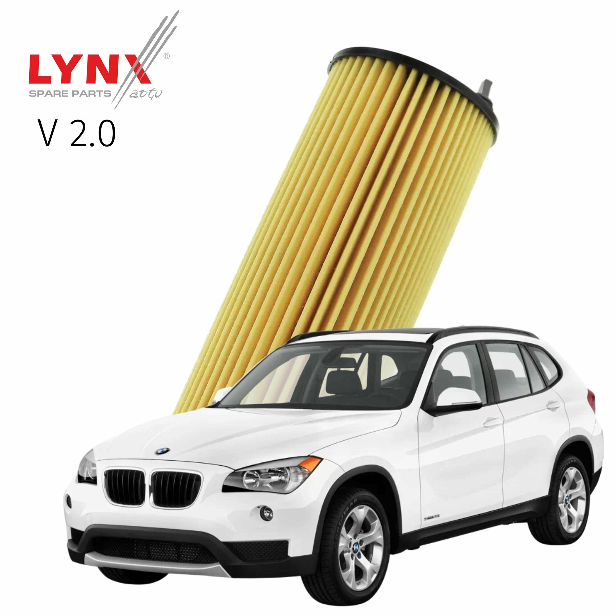 Фильтр масляный BMW X1 (1) / БМВ Х1 2009 2010 2011 2012 2013 2014 2015 V2 N47D20 / 1шт LYNXauto