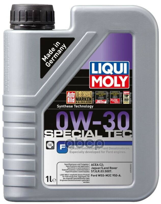 LIQUI MOLY Нс-Синтетическое Моторное Масло Special Tec F 0W-30 1Л