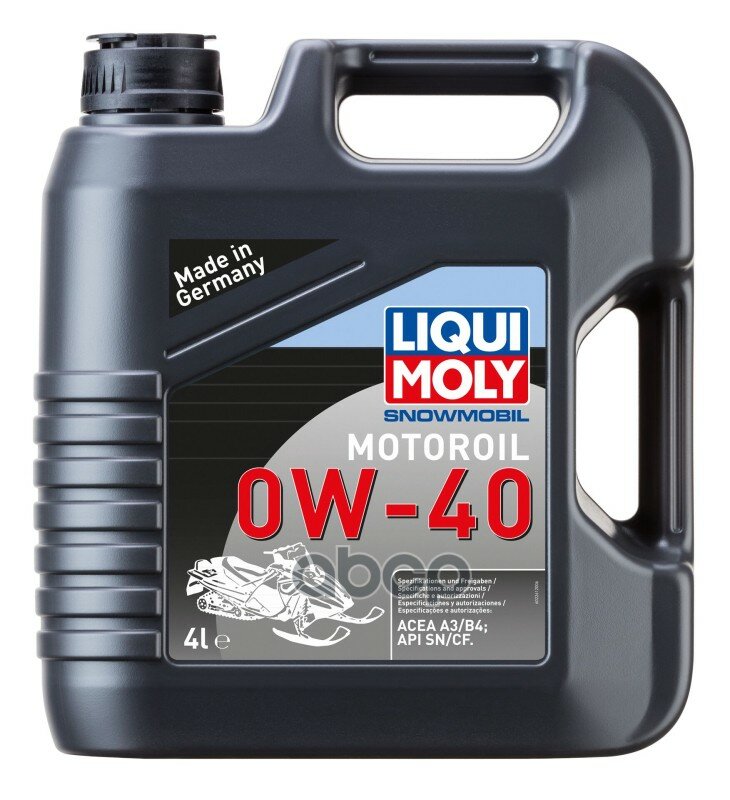 LiquiMoly 0W40 Snowmobil Motoroil (4L) синт. масло моторн! для снегох API CF/SM, ACEA B4/A3 LIQUI MOLY арт. 2261
