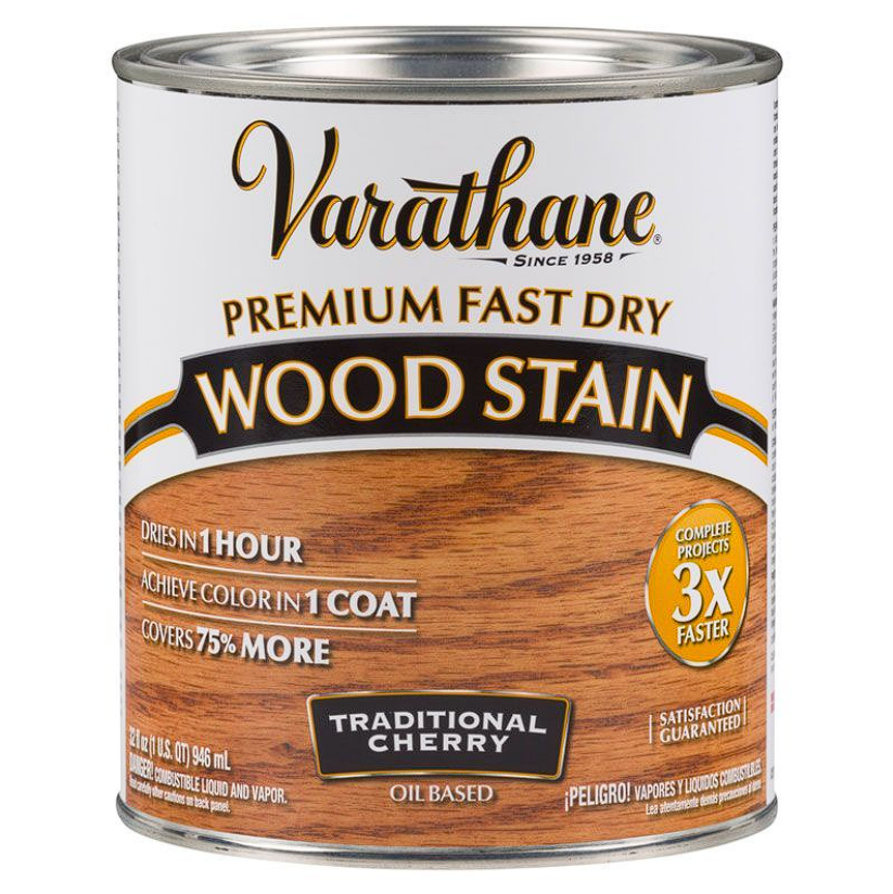 Varathane Premium Fast Dry Wood Stain тонирующее прозрачное масло для дерева (традиционная вишня, 0,946 л)