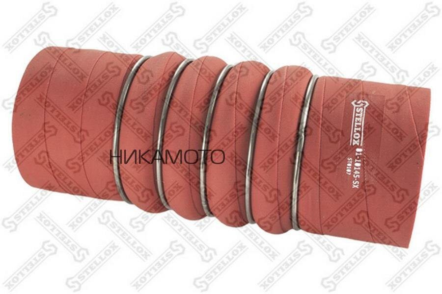 STELLOX 8110145SX патрубок интеркулера! силикон, красный D=65мм, L=180 5колец \MAN D0826