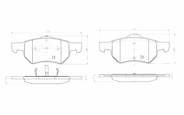 Zekkert Колодки тормозные передние для Chrysler Voyager IV 00- Dodge Caravan IV 01-