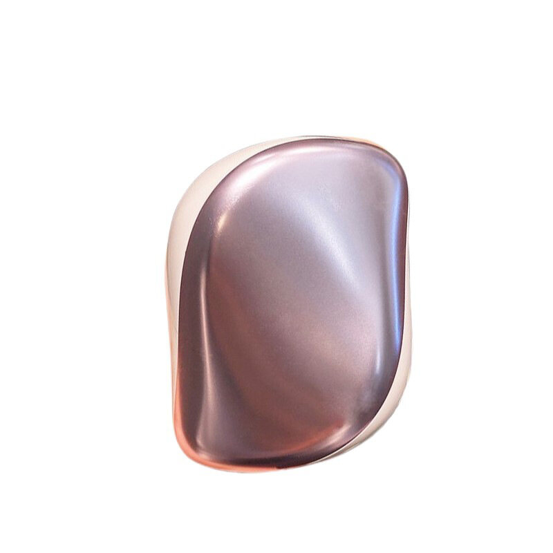 Компактная массажная расческа с крышкой, для мокрых, сухих, тонких и нарощенных волос, цвет розовая бронза