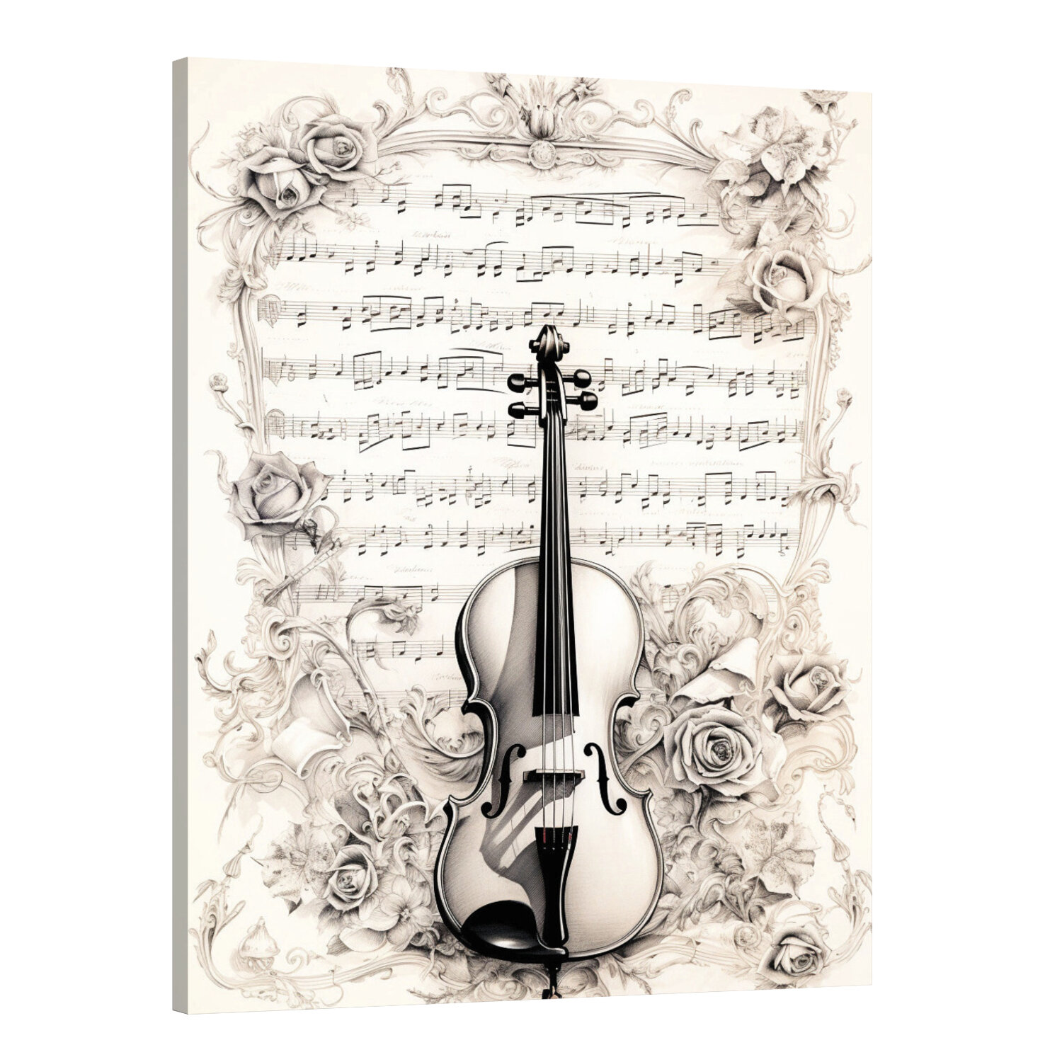 Интерьерная картина 50х70 "Скрипка: чарующая мелодия"