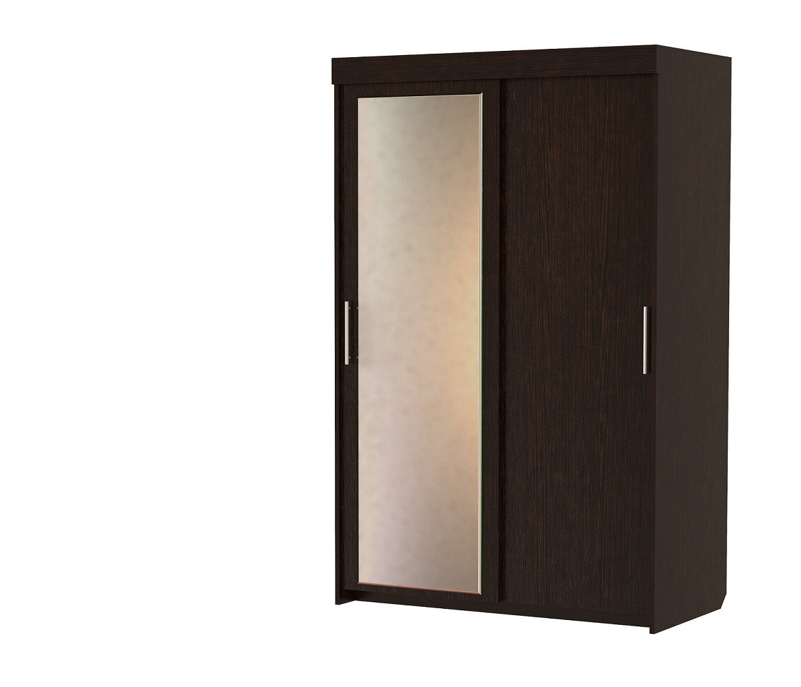 Шкаф-купе, гардероб, двух дверный с зеркалом ШК-18 Венге