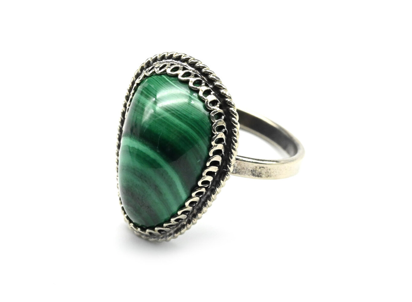 Кольцо, малахит