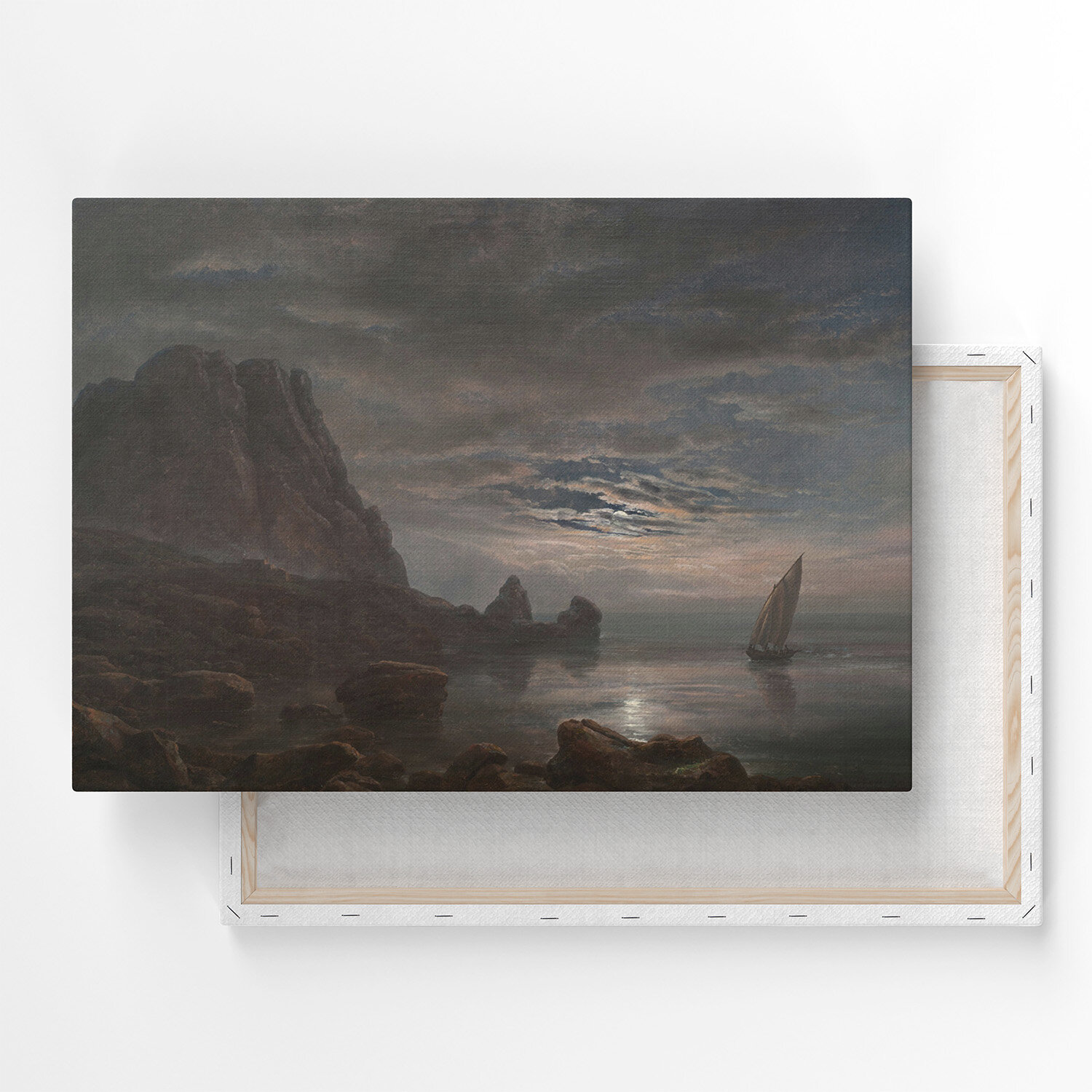 Картина на холсте, репродукция / Юхан Кристиан Даль - Coast of Capri / Размер 40 x 53 см