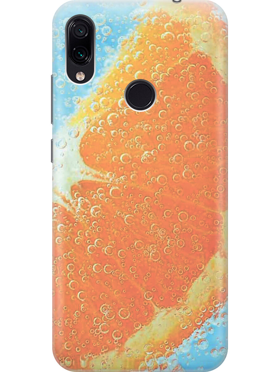 Силиконовый чехол на Xiaomi Redmi Note 7, Note 7 Pro, Сяоми Редми Ноут 7, Ноут 7 Про с принтом "Долька апельсина"
