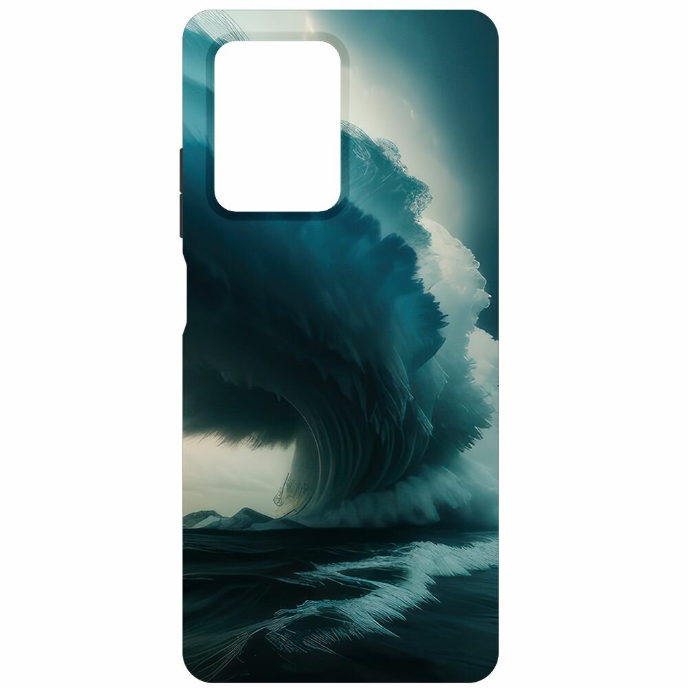 Чехол-накладка Krutoff Soft Case Торнадо для Xiaomi Redmi Note 12 Pro 5G черный