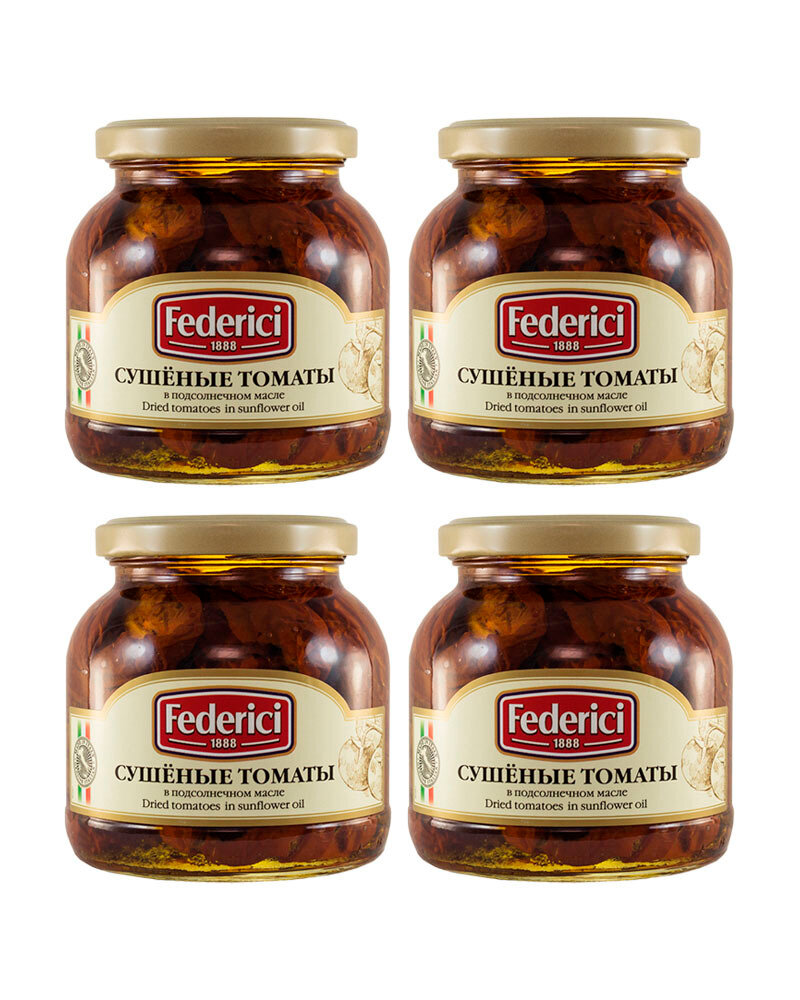 Сушеные Томаты в Подсолнечном Масле Federici 280 г - 4 шт