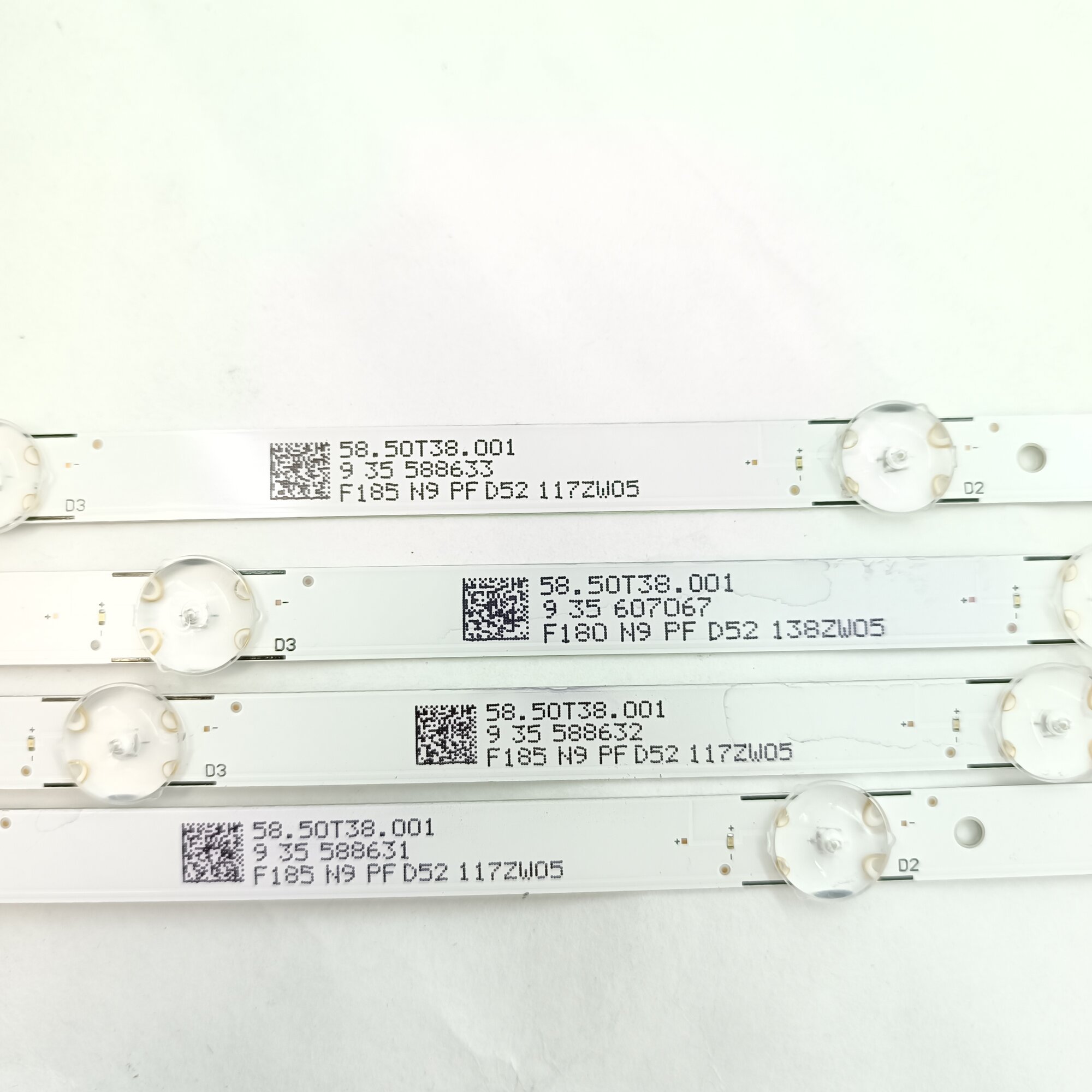 Подсветка (58.50T38.001) (Комплект 4шт.) для телевизора SAMSUNG UE50NU7002U Б/У с разбора