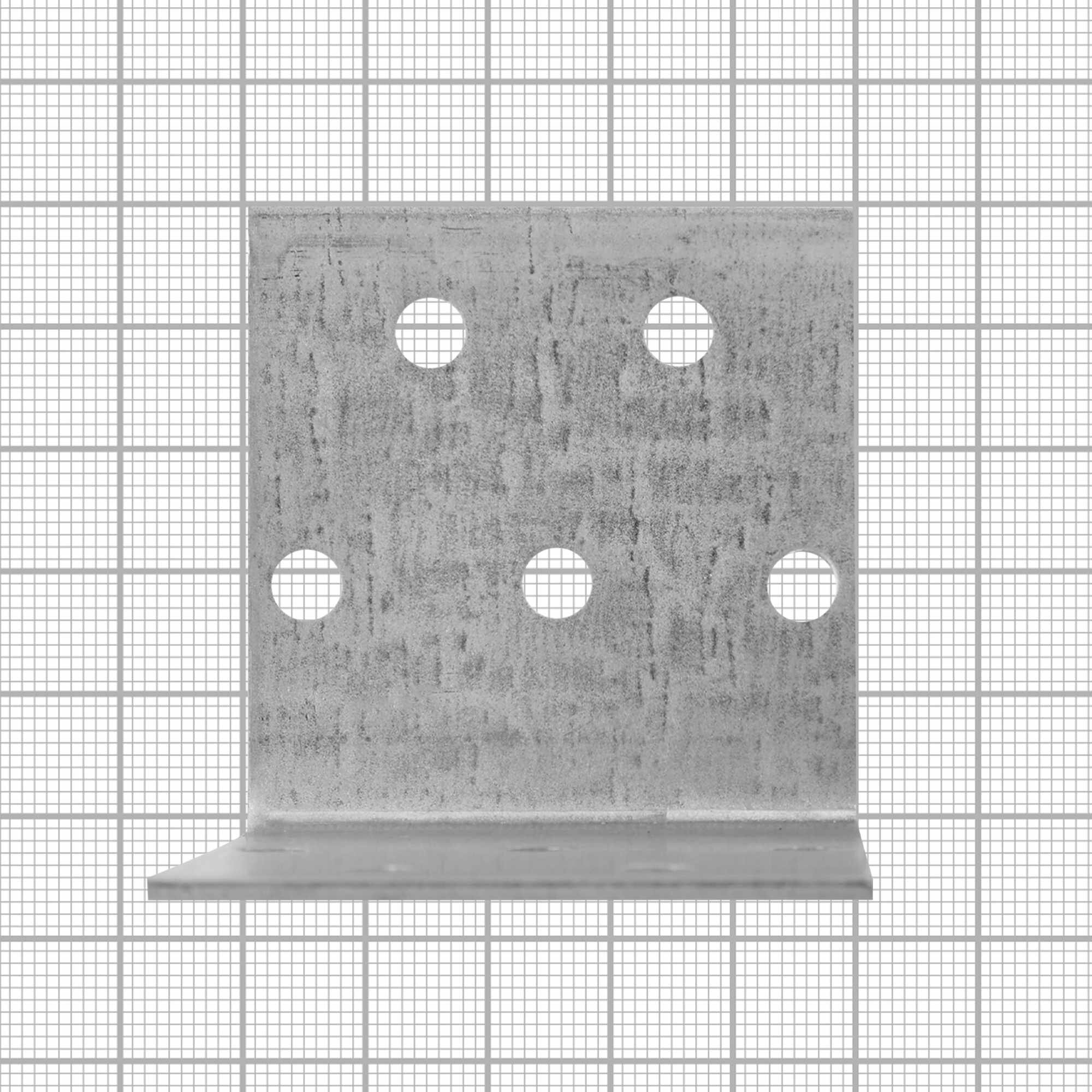 Угол крепежный равносторонний KUR 50x50x50x1.8 оцинкованная сталь цвет серебро
