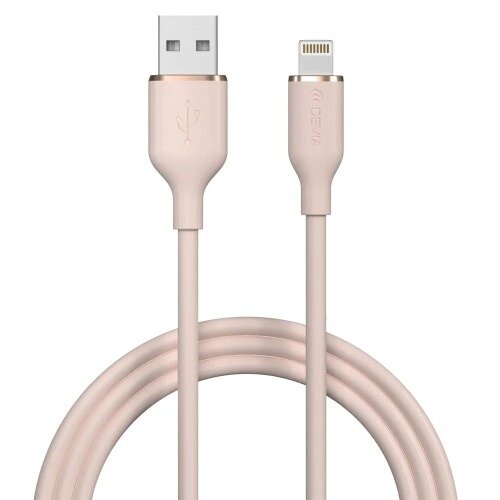 Devia Кабель силиконовый Jelly Series, USB - Lightning, 1.2 м, розовый