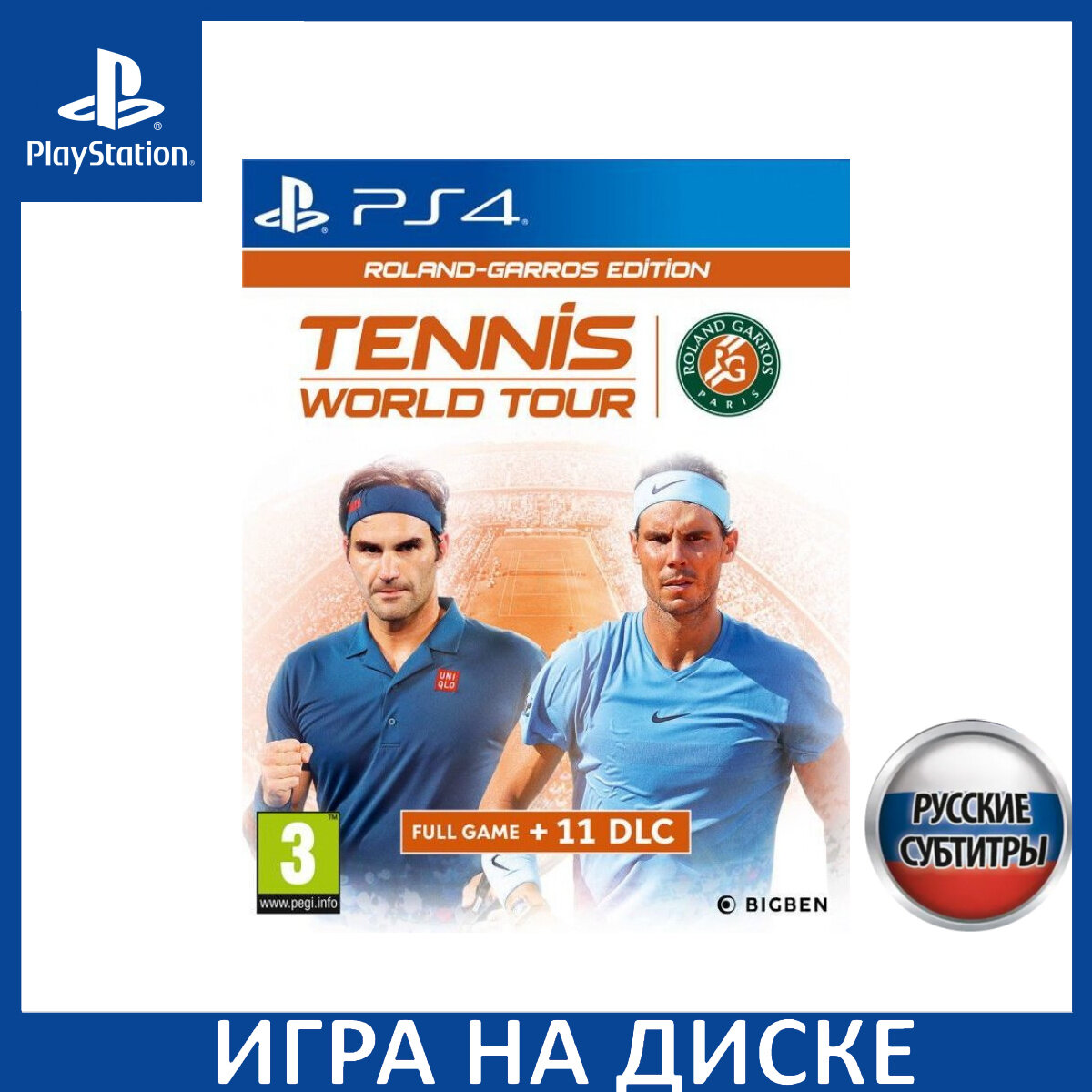 Игра Tennis World Tour: Roland Garros Edition PS4 Русская Версия Диск на PlayStation 4