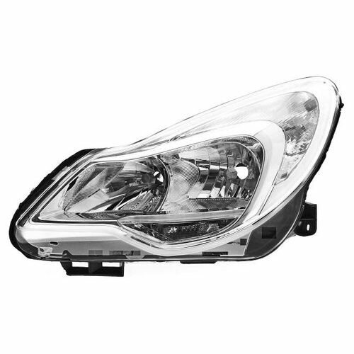 CORSA 11- фара левая хром С мотором Tyc 20c630052b