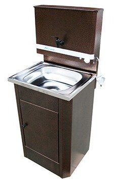 Умывальник весна 17 л, ЭВН, мойка нерж, тумба металл, бак металл, медь