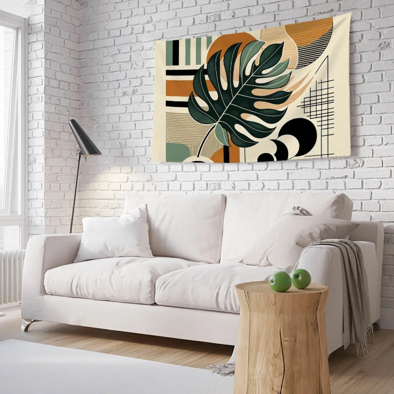 Горизонтальное фотопанно на стену JoyArty "Абстрактный лист", из ткани, 100х150 см