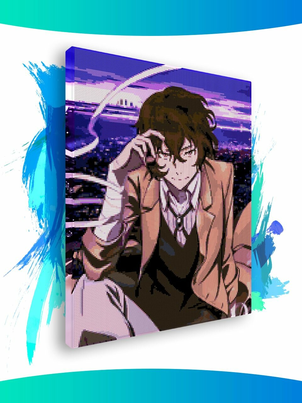 Алмазная мозаика на подрамнике - вышивка - Dazai Osamu 40 х 50 см