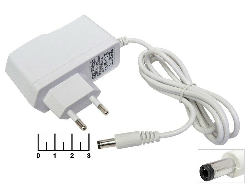 Блок питания 12V 1A OT-APB43 импульсный белый (5.5*2.5)