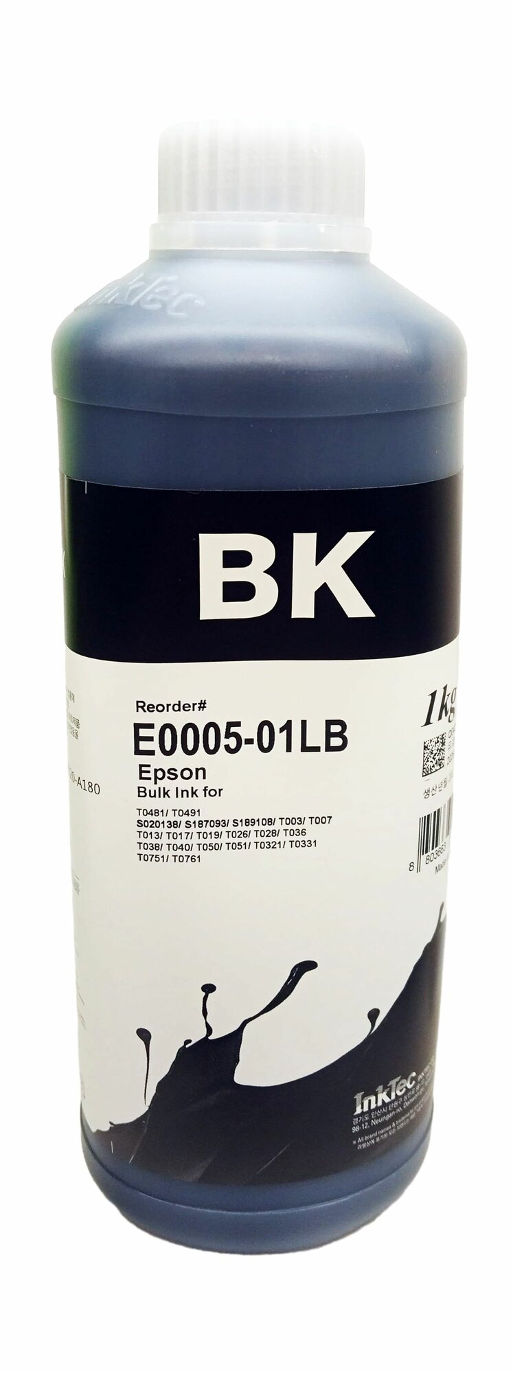 Чернила в канистре для картриджей Epson T0481/ T0491, InkTec E0005-01LB Black
