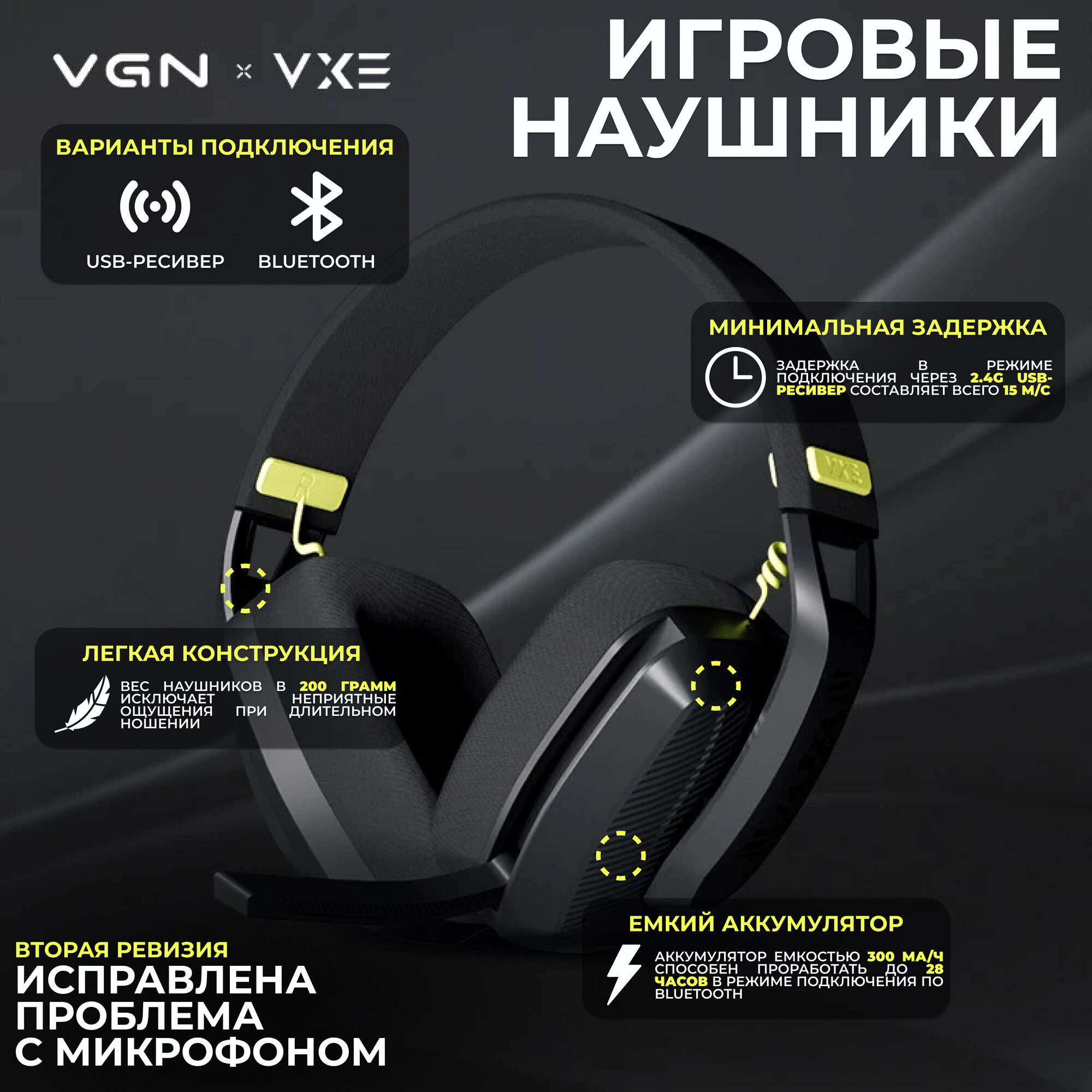Наушники беспроводные с микрофоном VGN x VXE V1, белый — отзывы покупателей
