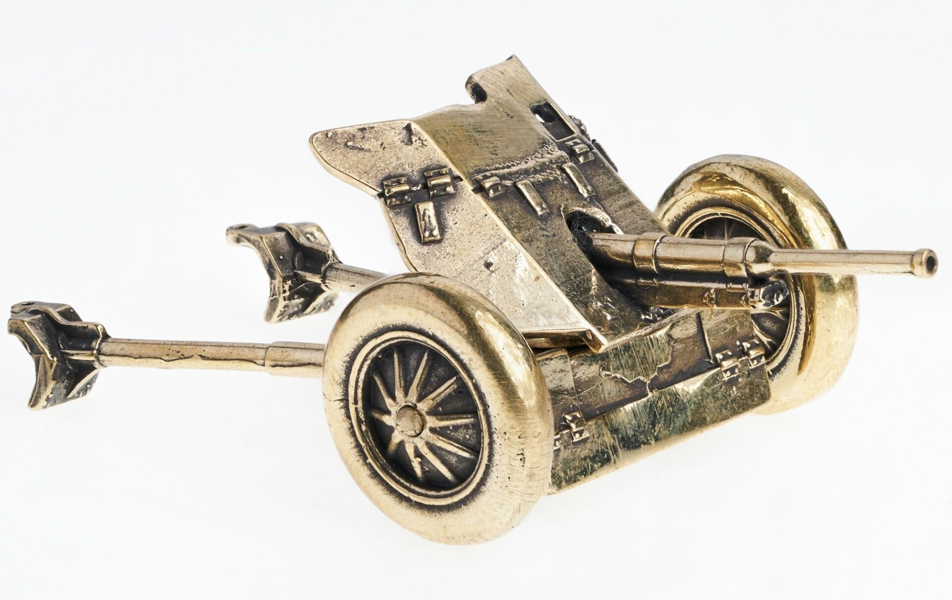 Модель Пушка Сорокапятка К-53 45-мм противотанковая, бронза, 6,5 см, ручная работа