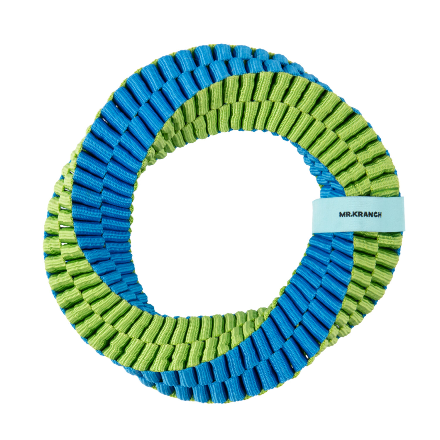 Игрушка для собак Mr.Kranch Плетеное кольцо-спираль, диаметр - 19 см, цвет - зеленый