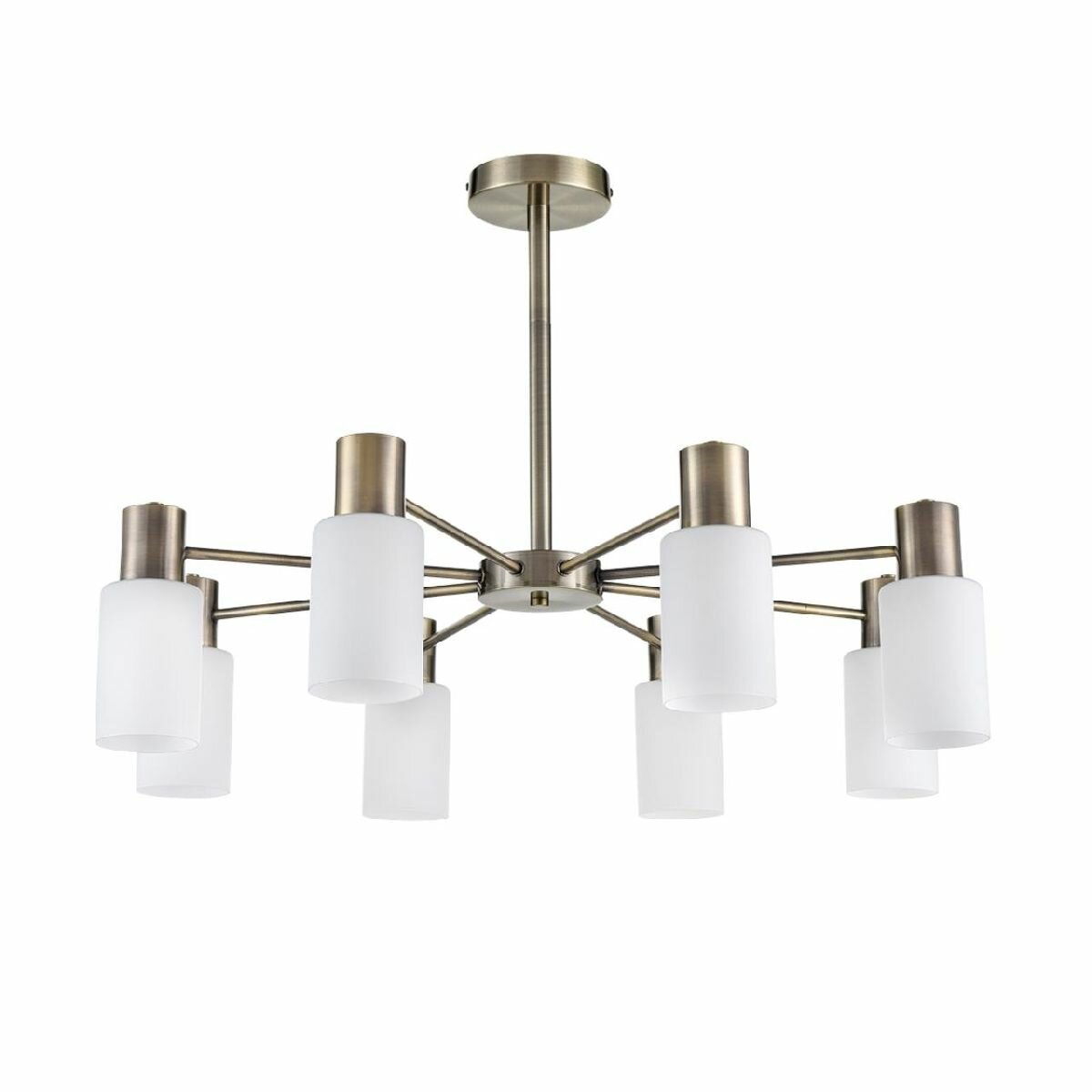 Люстра на штанге Lumion Mave 8100/8C, белая/бронза, цоколь Е14
