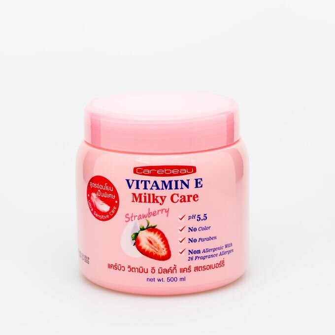 Тайский крем для тела и рук "Carebeau" 500 мл клубника