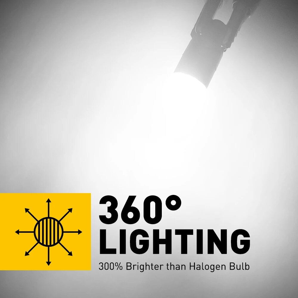 AUXITO T10 Светодиодная лампа Canbus Light Ultra Bright 194 Оранжевый W5W Светодиод высокой мощности Внутренняя купольная карта Парковочный фонарь 168 Светодиодные лампочки White