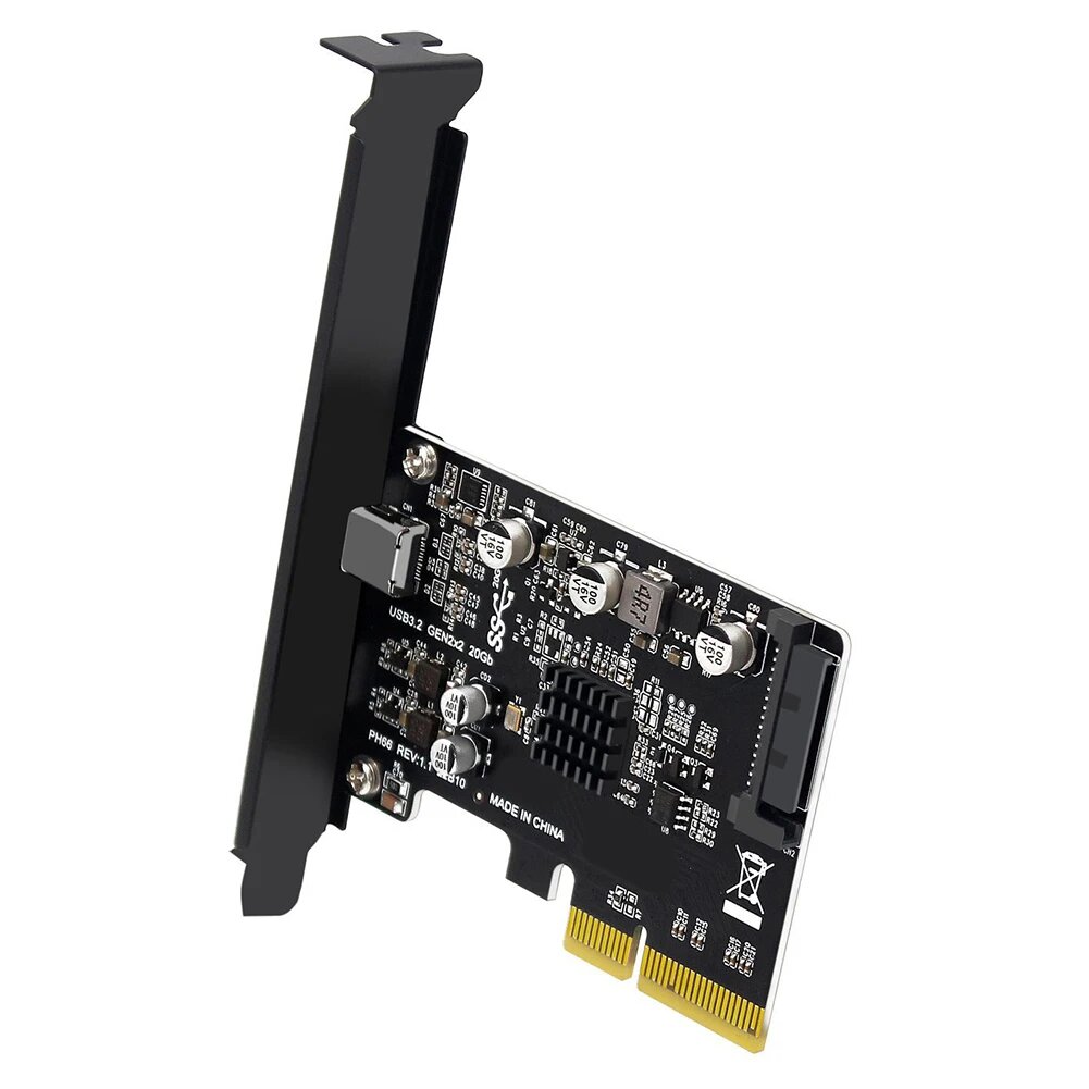 ALLOYSEED Адаптер PCI-e к USB 3.2 Gen2×2