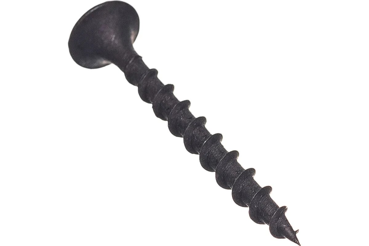 Качественный крепеж Саморез 3,5x35 (3,8x35) потай, крупная резьба, оксид 250 шт 0300363 КЧ