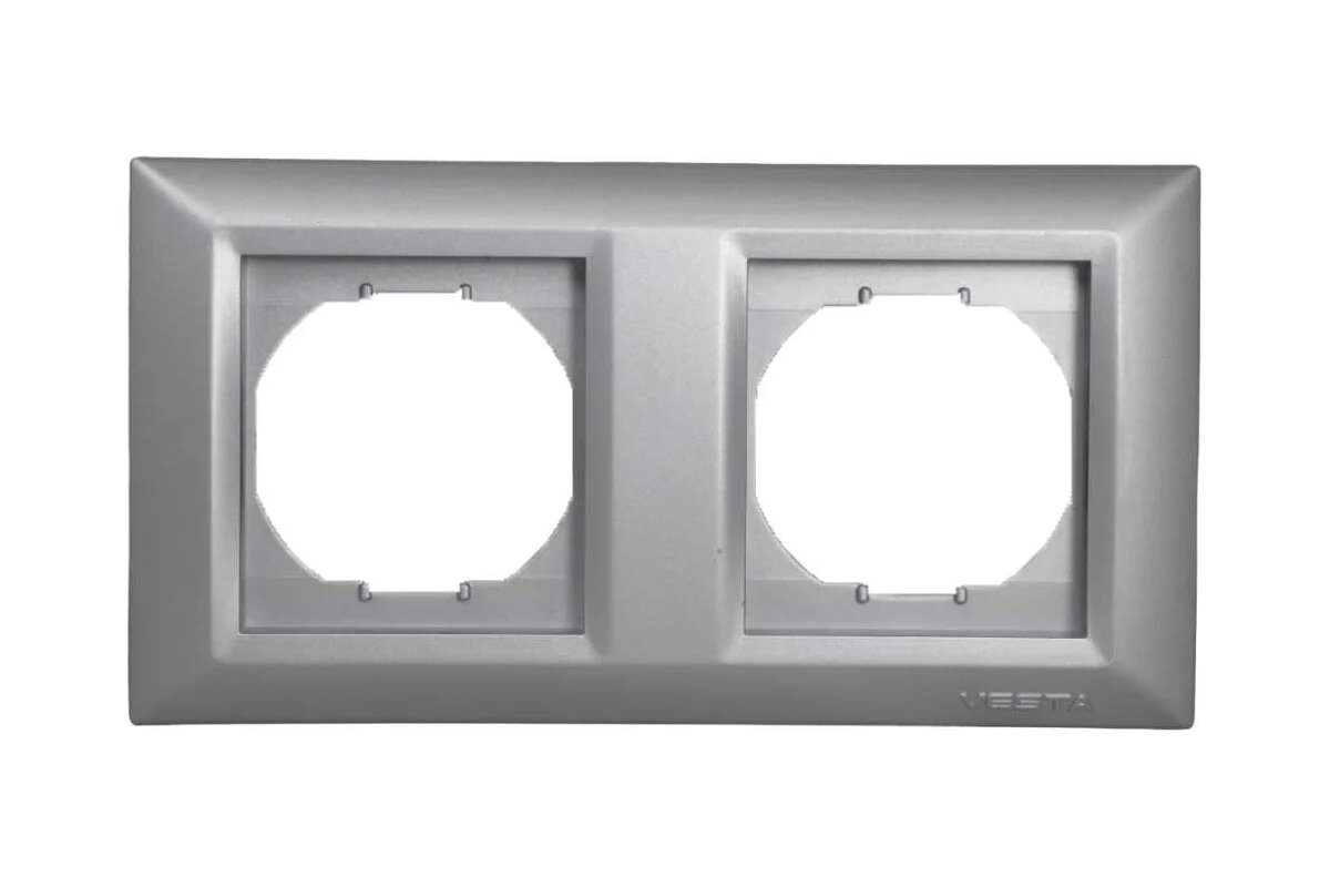 Vesta Electric Roma Silver FRM050601SRM 2-местная рамка для монтажа электрооборудования