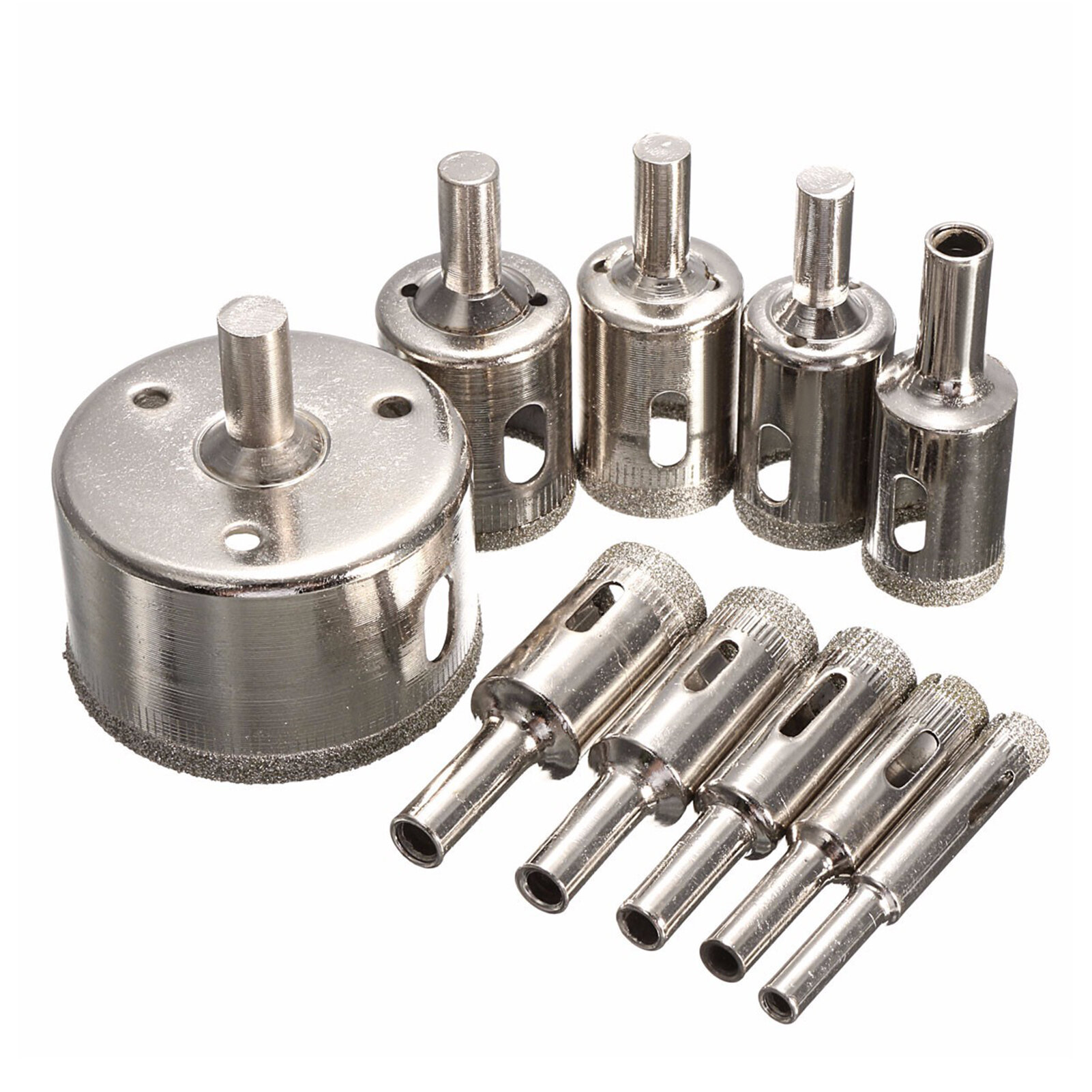 Набор алмазных сверл 10 шт. Кольцевая пила 8-25 мм-50 мм для алмазного покрытия